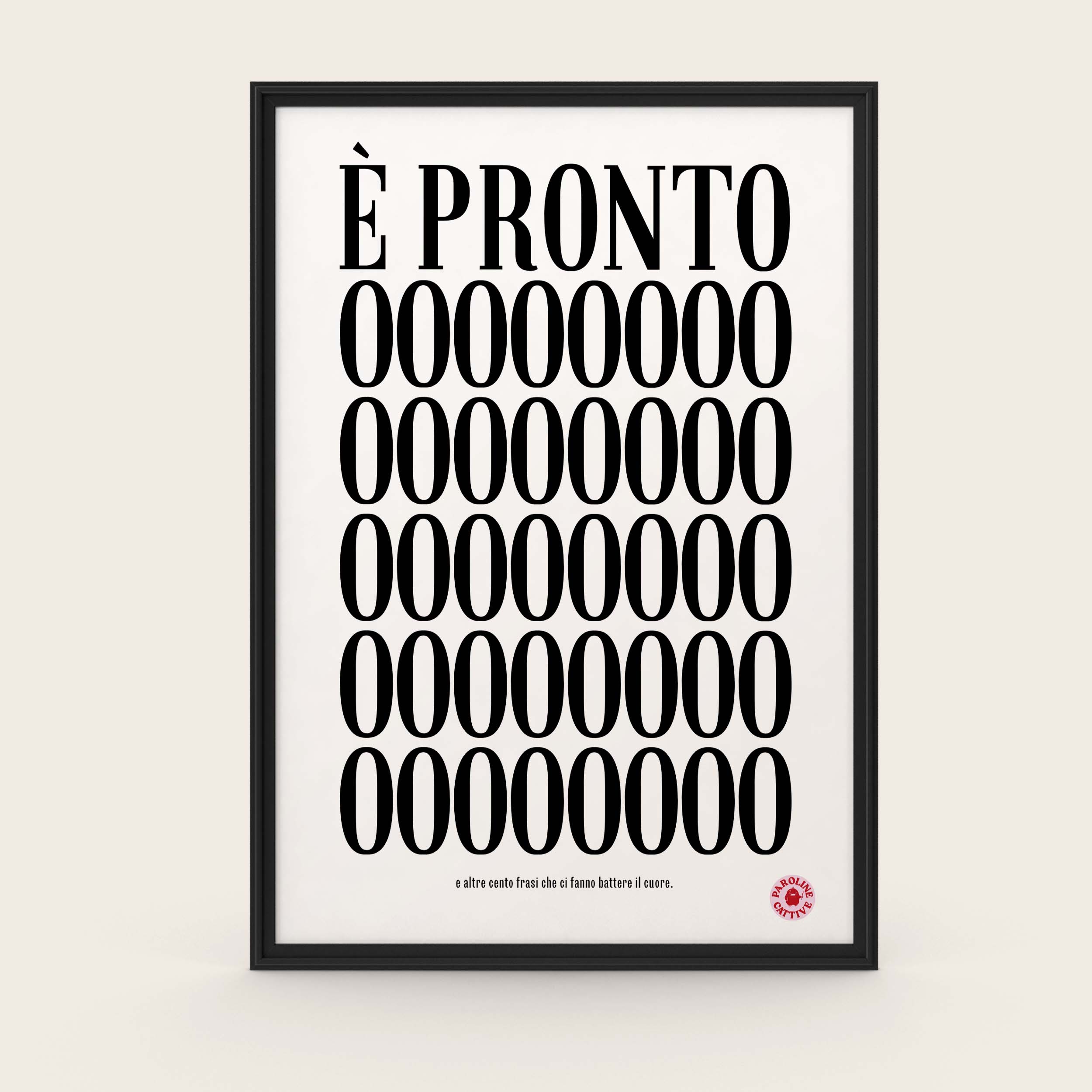 Poster "È pronto" - Grandi Classici del Parlato Quotidiano per Decorare ...